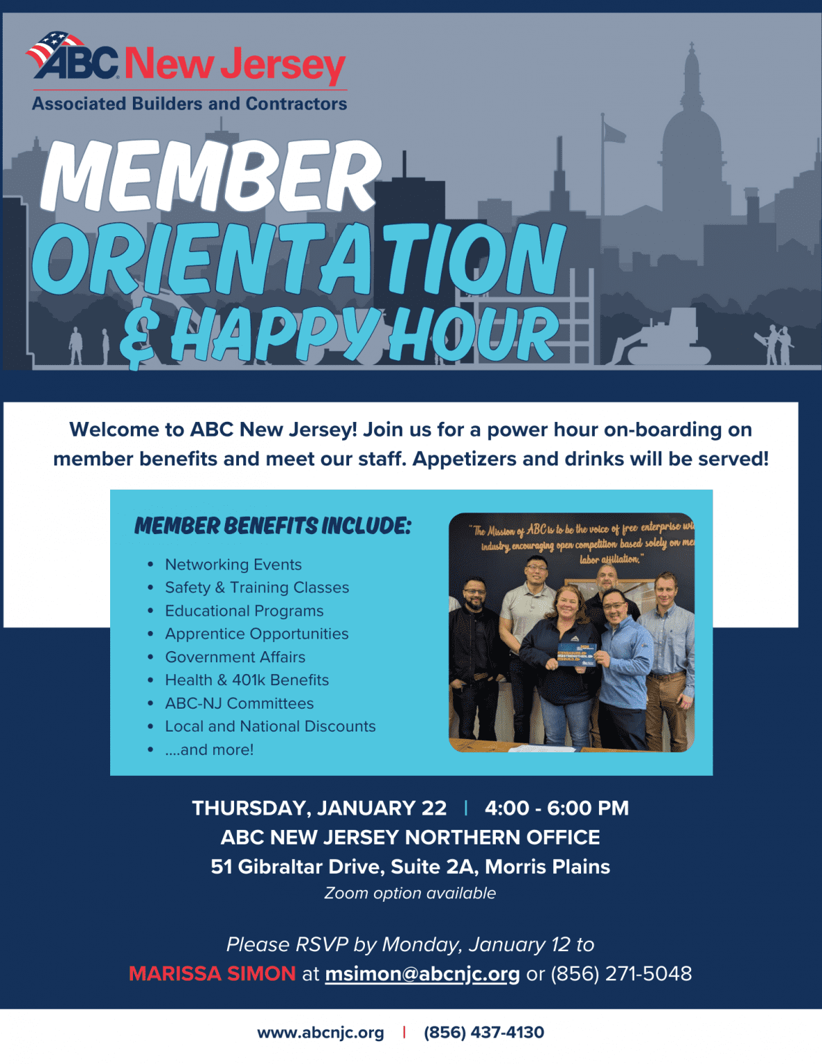 Member Orientation + Happy Hour - ABC New Jersey
